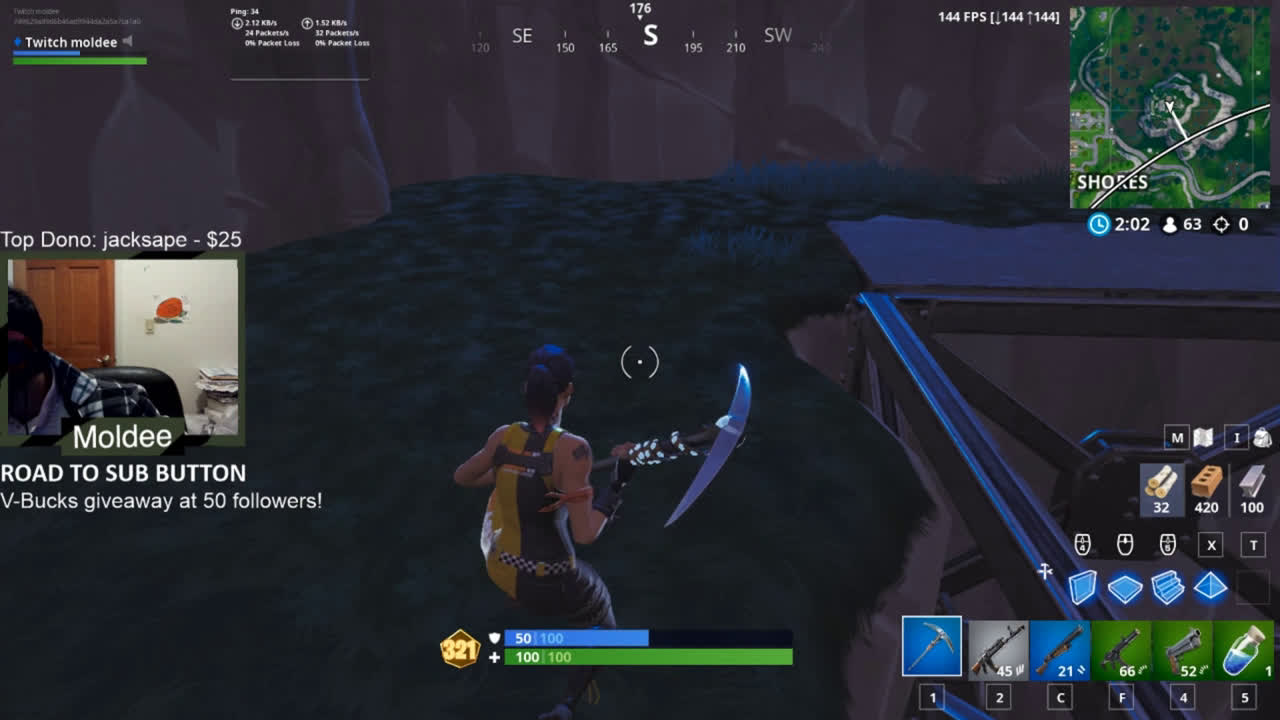 goes live to stream snipe