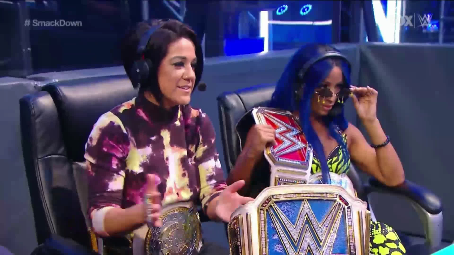 Bayley breaks character.