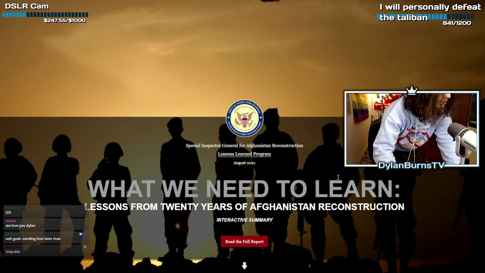 dylan burns end of stream 8/18/2021