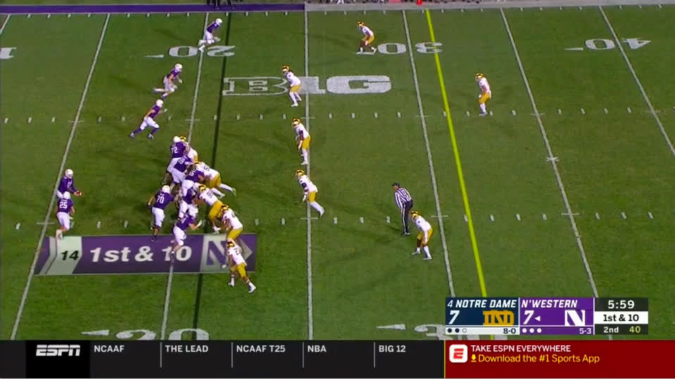 bowser 14 yard outside zone blown up