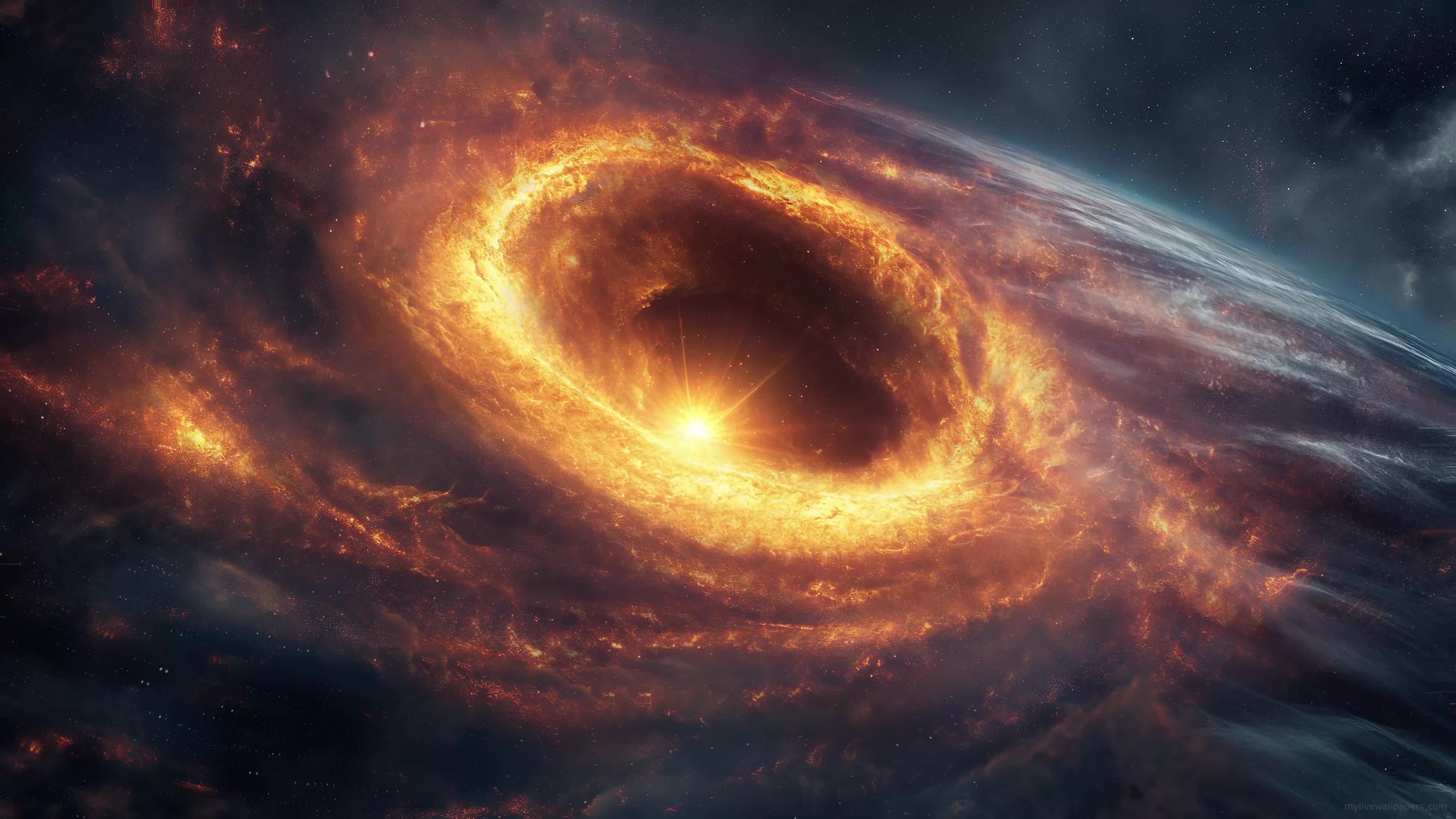 Watch Space Fire Ring 4K Live Wallpaper | Streamable