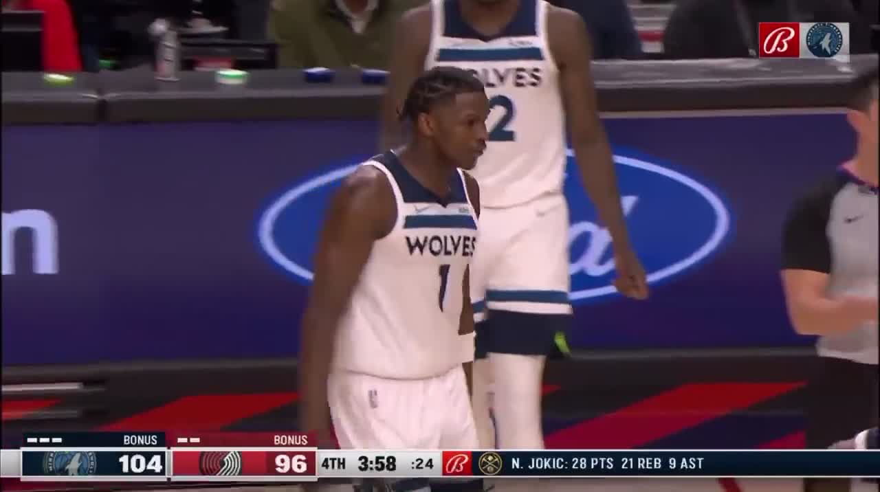 Watch [Highlight] Anthony Edwards waves off Taurean Prince to not sub ...