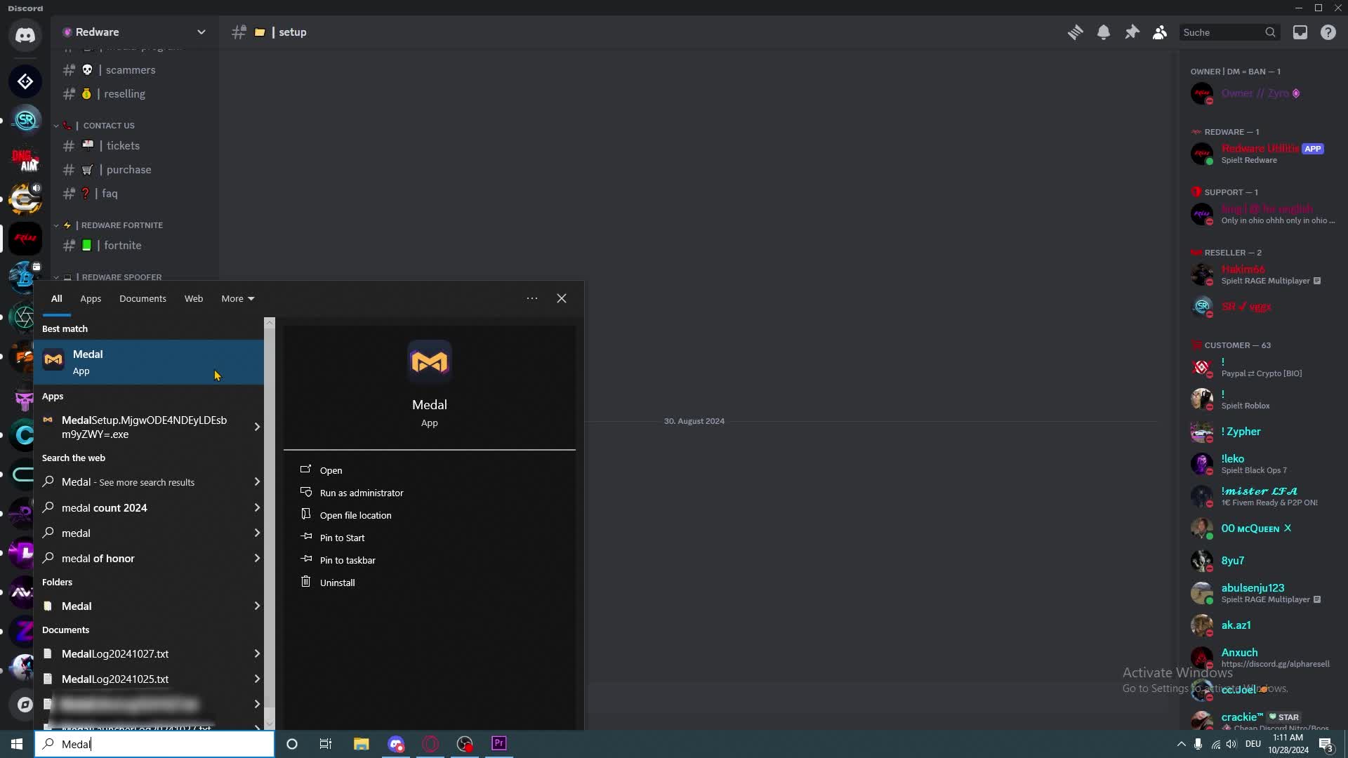 Watch Medal not runned as admin fix | Streamable